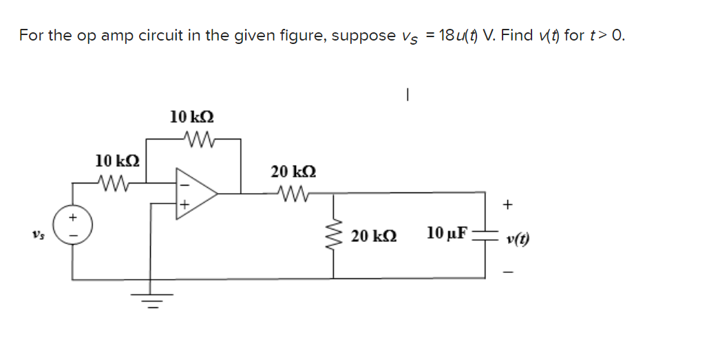 Solved For the op amp circuit in the given figure, suppose | Chegg.com