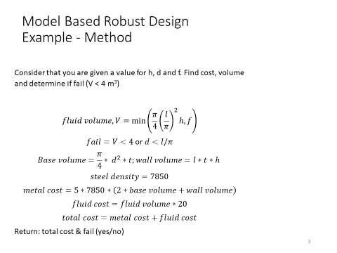Model Based Robust Design Example Consider designing | Chegg.com