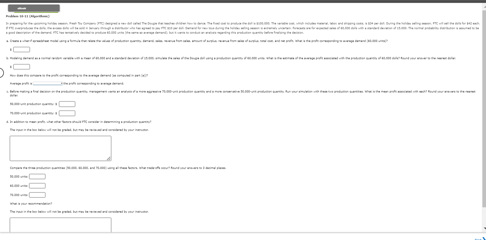 Solved Problem 16-11 (Algorithmic) $ $ How does this compare | Chegg.com
