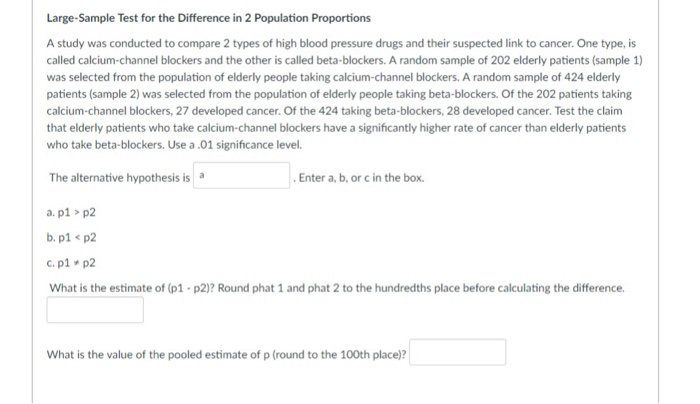 Solved Large-Sample Test for the Difference in 2 Population | Chegg.com
