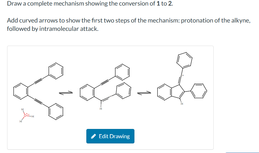 Solved Draw a complete mechanism showing the conversion of 1 | Chegg.com