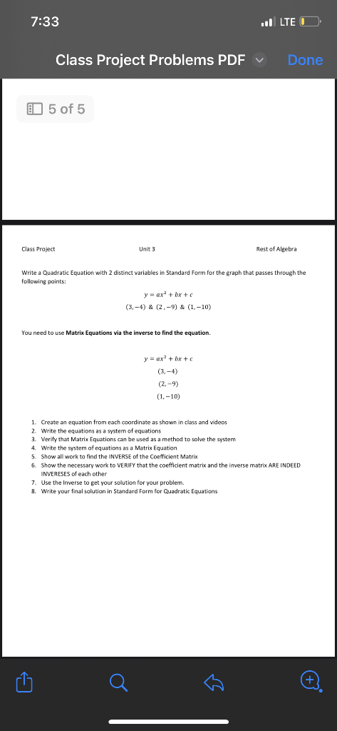 Solved Write a Quadratic Equation with 2 distinct variables | Chegg.com