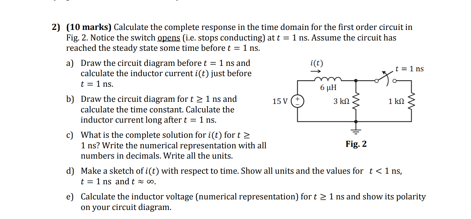 Solved 1) (15 marks) Calculate voltages, currents and powers | Chegg.com
