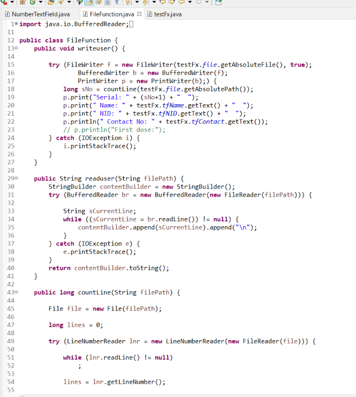 1 NumberTextField.java * testFx.java LoginHandle.java | Chegg.com