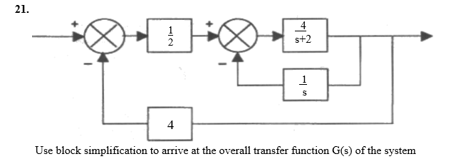 Solved Use block simplification to arrive at the overall | Chegg.com