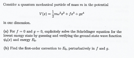 Solved Consider a quantum mechanical particle of mass m in | Chegg.com