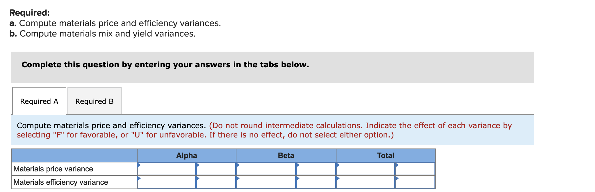 Solved Exercise 17-30 (Algo) Materials Mix and Yield | Chegg.com