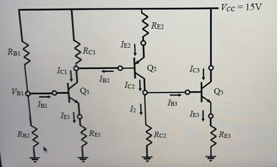 Solved The three transistors shown in the circuit below are | Chegg.com
