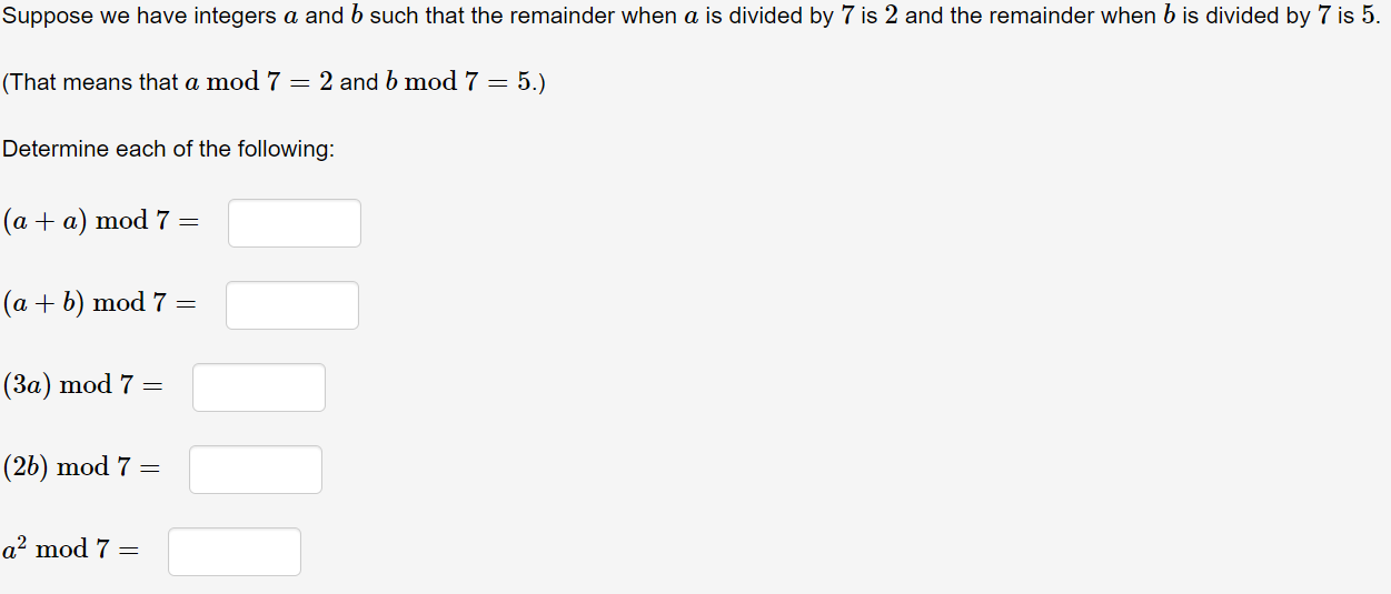 Solved (1 point) Compute n div d and nmodd for each pair of | Chegg.com