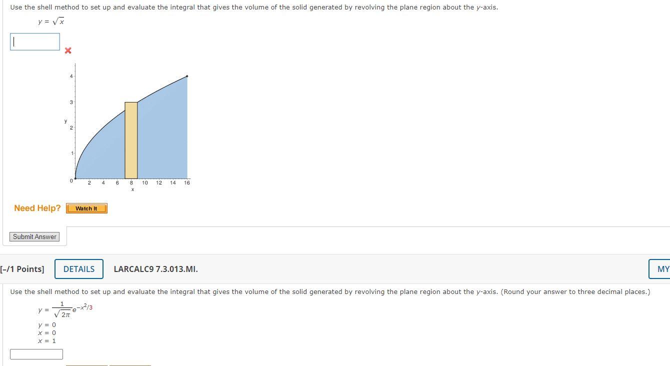 Solved Use the shell method to set up and evaluate the | Chegg.com