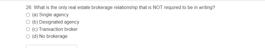 Solved 26. What is the only real estate brokerage | Chegg.com