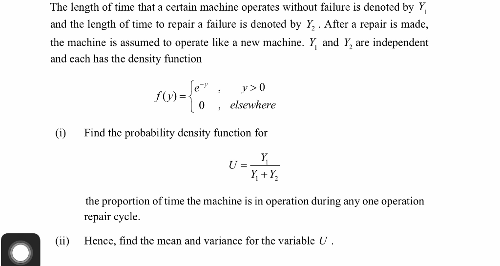 Solved The length of time that a certain machine operates | Chegg.com