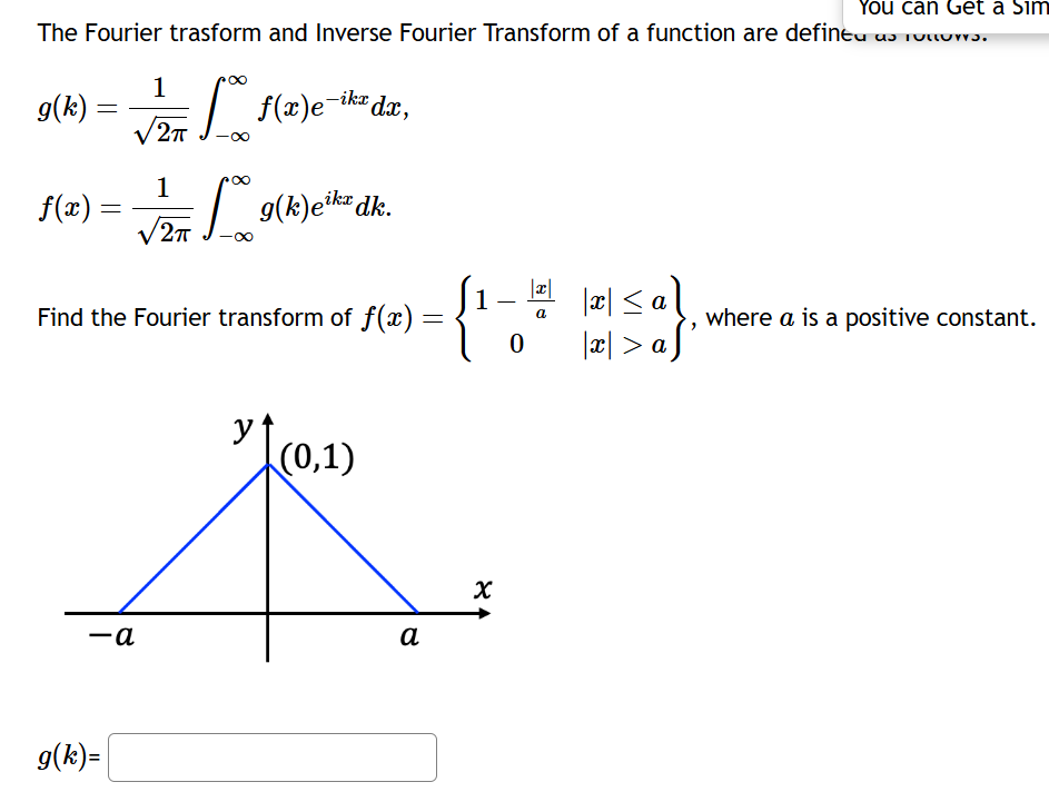 Solved The Fourier trasform and Inverse Fourier Transform of | Chegg.com