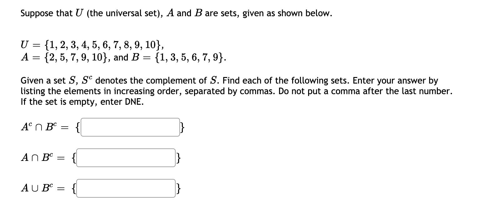 Solved Suppose that A and B are sets, defined as follows. | Chegg.com