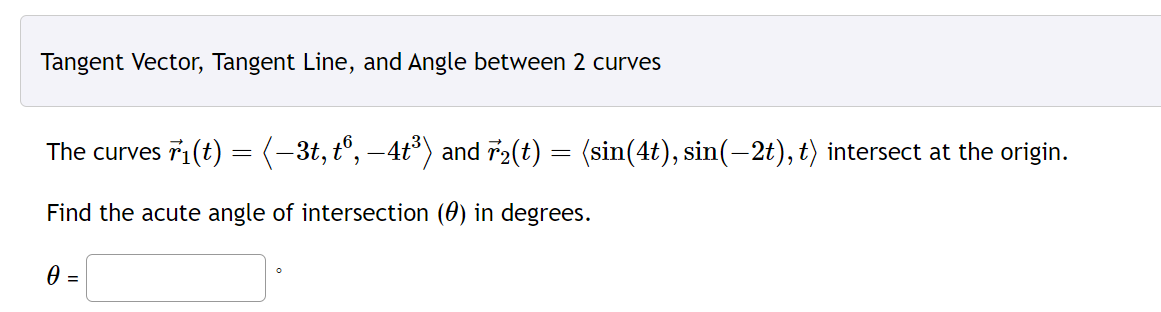 Solved Tangent Vector, Tangent Line, and Angle between 2 | Chegg.com