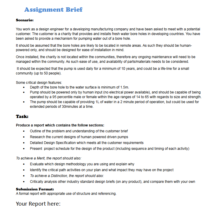 Solved Assignment Brief Seenario: You work as a design | Chegg.com