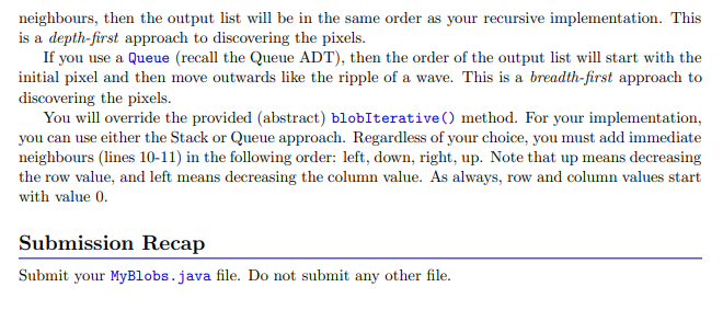 Solved Images, Pixels and Blobs An Image is a 2-dimensional | Chegg.com