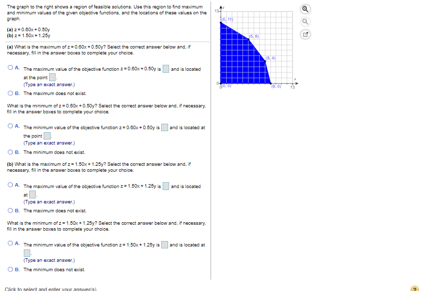 Solved 13 The graph to the right shows a region of feasible | Chegg.com