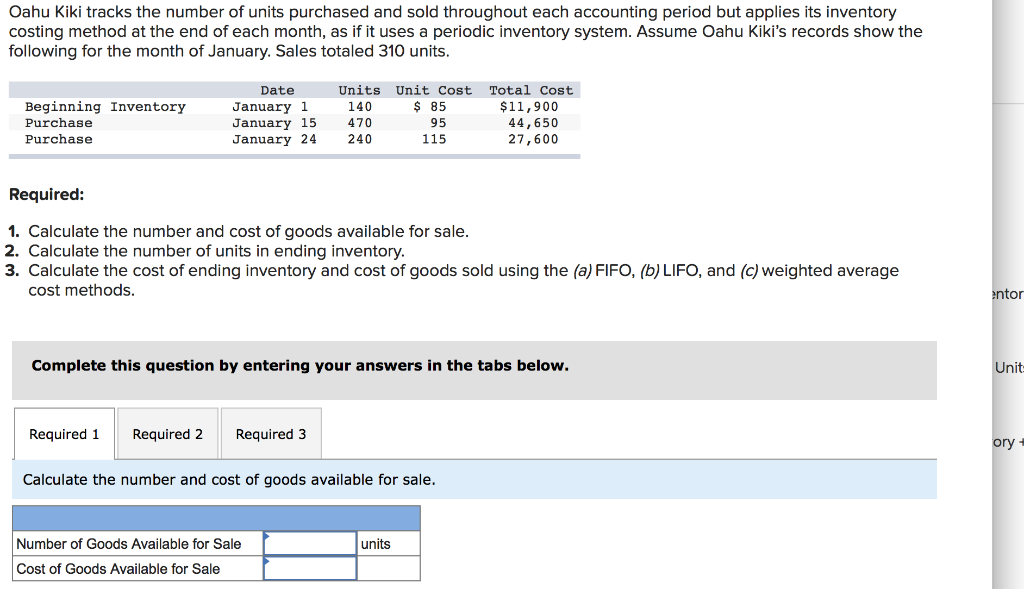 Solved Calculate the number of units in ending inventory. | Chegg.com