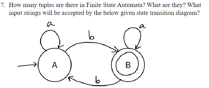 Solved How many tuples are there in Finite State Automata? | Chegg.com