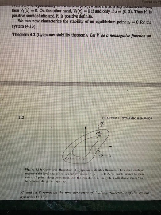 Using Lyapunov stability theorem, show that the | Chegg.com