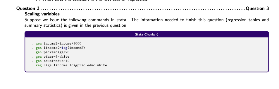 Solved (a) Suppose we run a regression of cigs i=γo+γ1 | Chegg.com