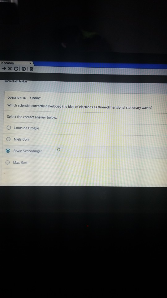 Solved Knewton → XCIO content attribution QUESTION 16.1 | Chegg.com
