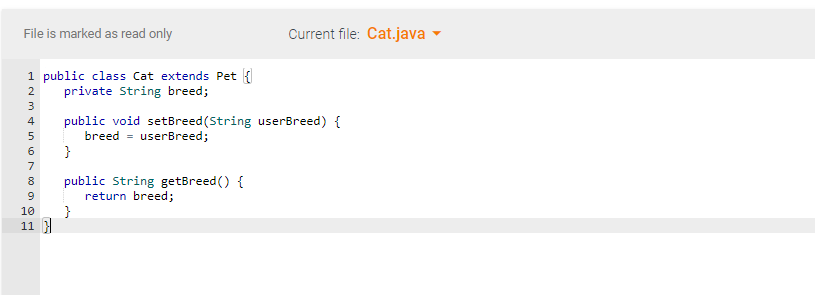 Solved The base class Pet has protected fields petName, and | Chegg.com