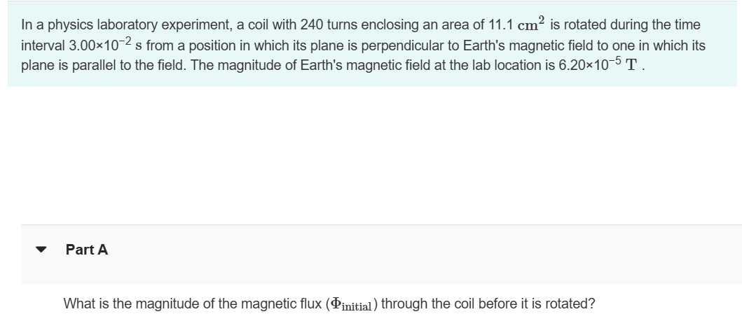 Solved In ﻿a physics laboratory experiment, a coil with 240 | Chegg.com