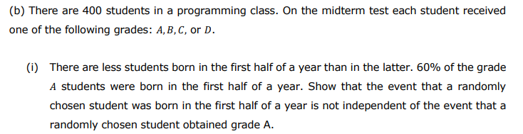 Solved Questions on Counting and Probabilities. (25 marks) | Chegg.com