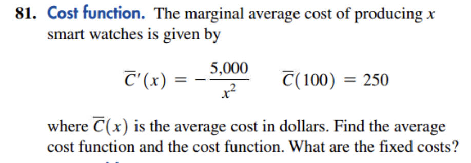 Solved 31. Cost function. The marginal average cost of | Chegg.com