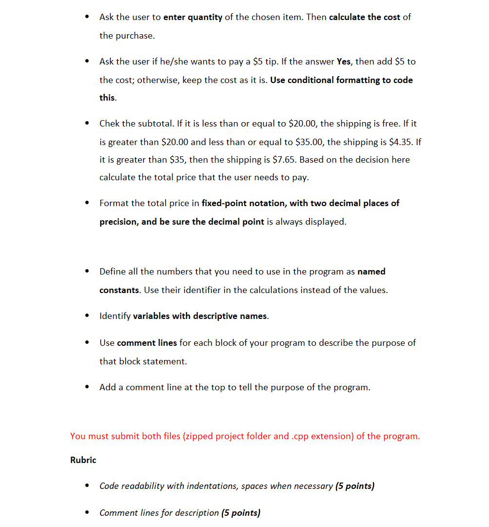 Solved Assignment #2 - Grocery Shopping: Write a C++ program | Chegg.com