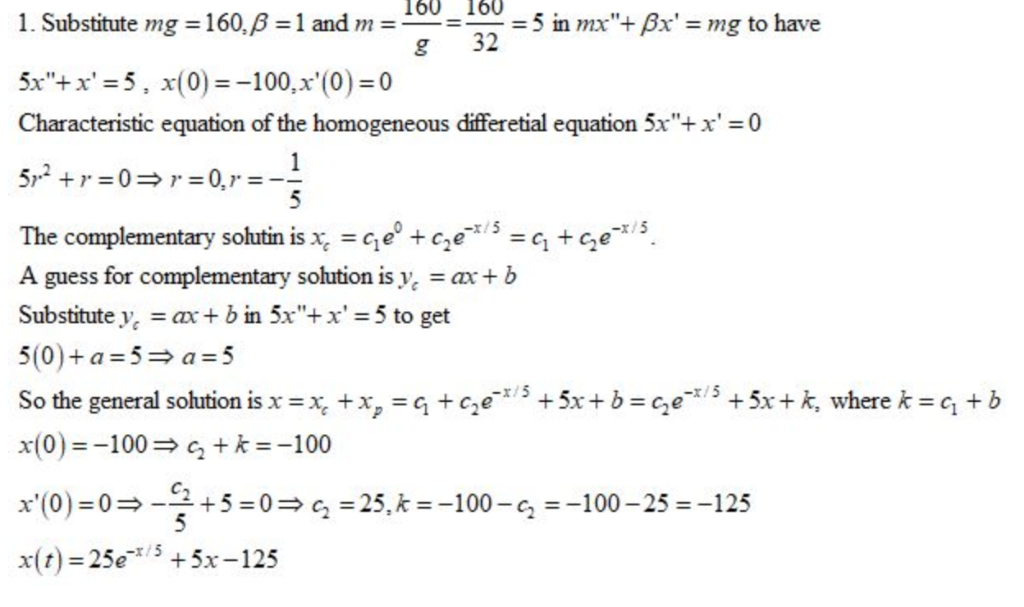 1. Solve the equation mx 1. Solve the equation mx