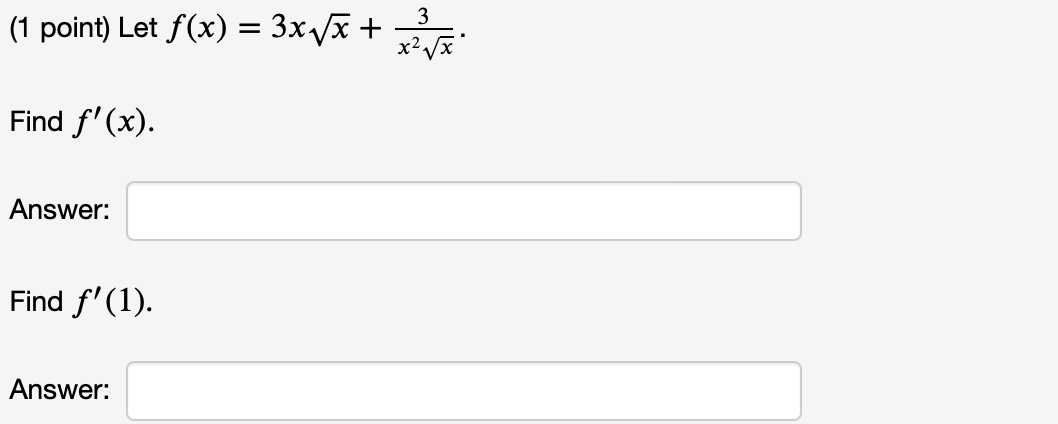 Solved f(x)=3xx+x2x3. | Chegg.com