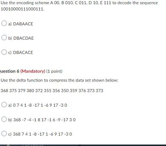 Solved Use the encoding scheme A 00, B 010, C 011, D 10, E | Chegg.com
