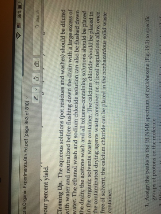 Solved FIG. 19.3 The iH NMR spectrum of cyclohexene (250 | Chegg.com