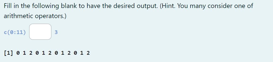 Solved Fill in the following blank to have the desired | Chegg.com