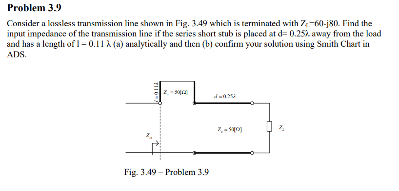 Solved Consider a lossless transmission line shown in Fig. | Chegg.com