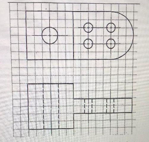 Solved Make three orthographic views (FRONT,TOP,SIDE) for | Chegg.com
