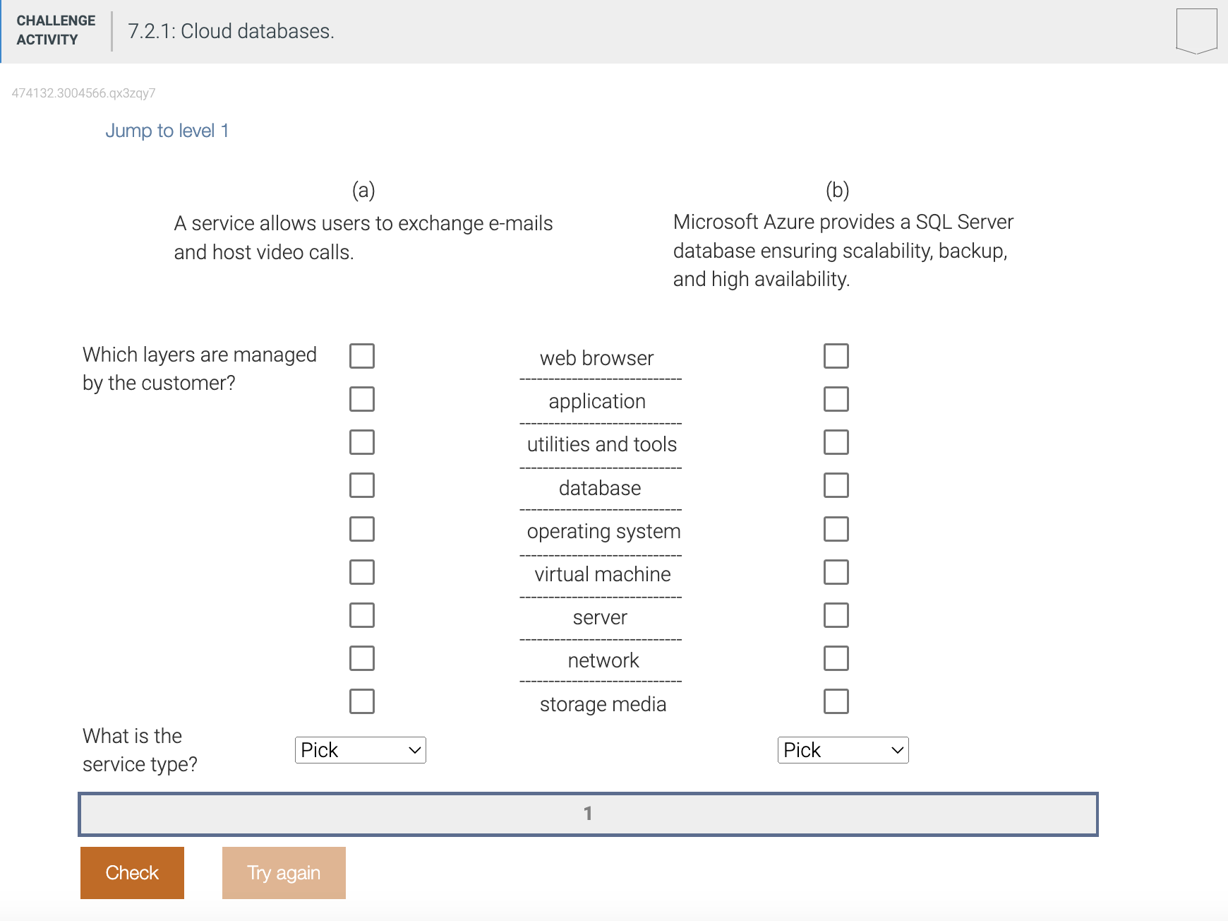 Solved service type? | Chegg.com
