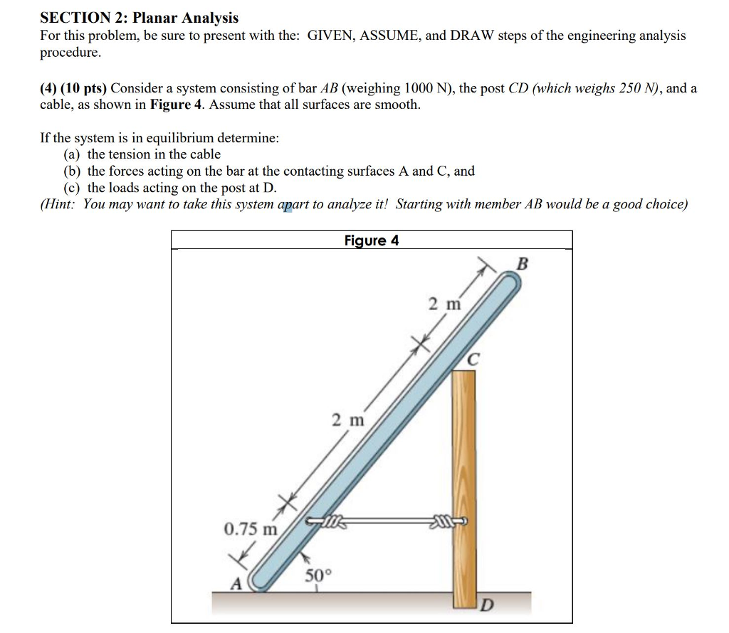 Solved SECTION 2: Planar Analysis For this problem, be sure | Chegg.com