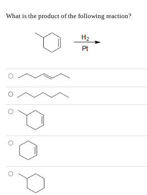 Solved What is the product of the following reaction? | Chegg.com