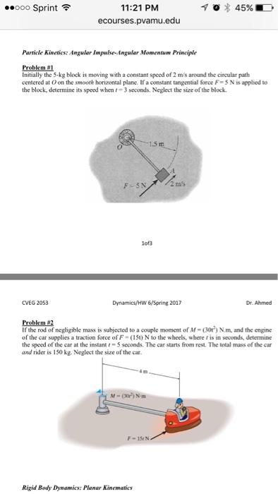 Initially the 5-kg block is moving with a constant | Chegg.com