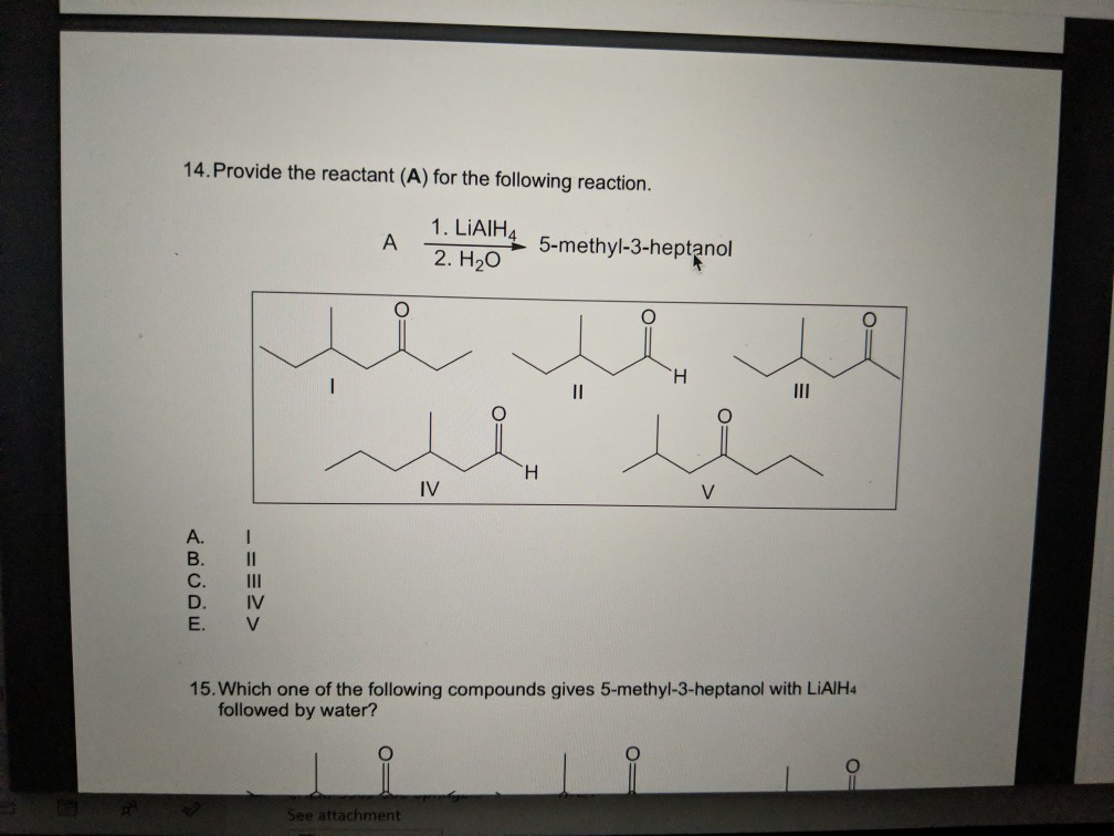Solved 14.Provide the reactant (A) for the following | Chegg.com