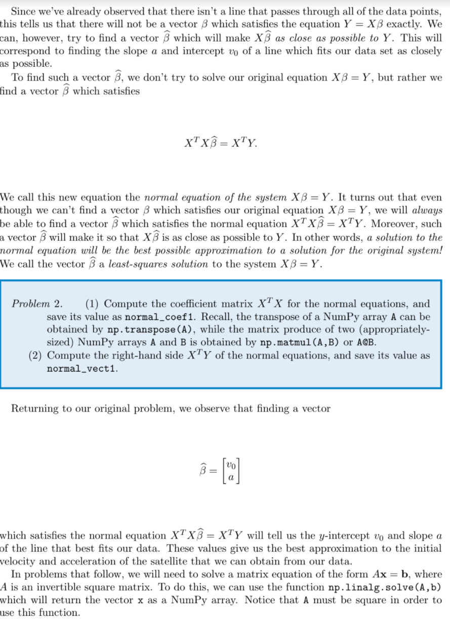 Solved Python: Problem 2. (1) Compute the coefficient | Chegg.com