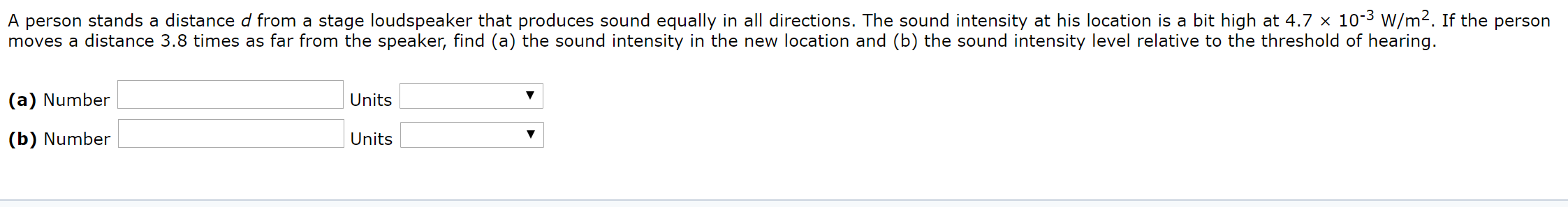 Solved A person stands a distance d from a stage loudspeaker | Chegg.com