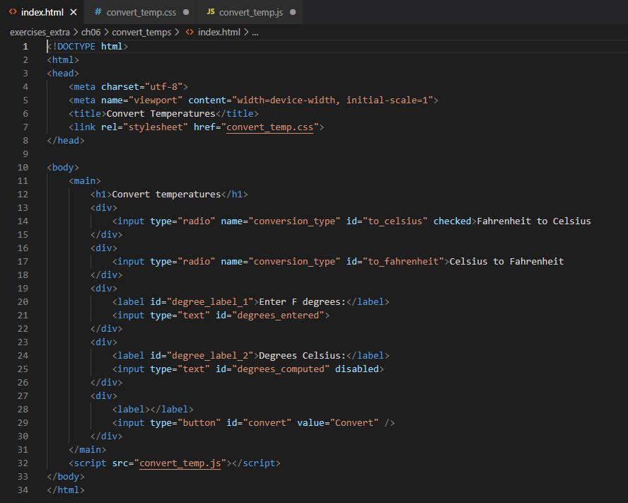 Solved Extra 6-1 Develop the Temperature Converter In | Chegg.com