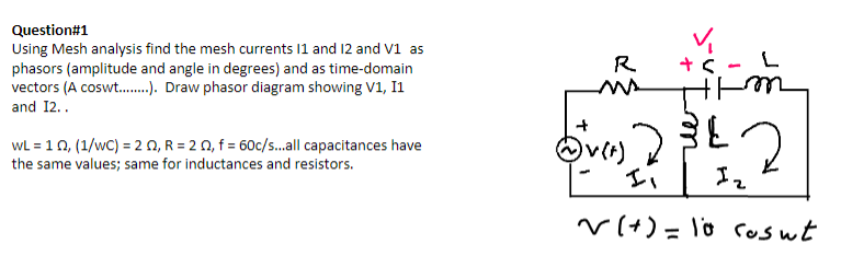 Solved Question\#1 Using Mesh analysis find the mesh | Chegg.com