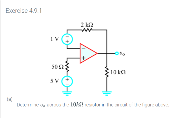 Solved Determine υo across the 10kΩ resistor in the circuit | Chegg.com