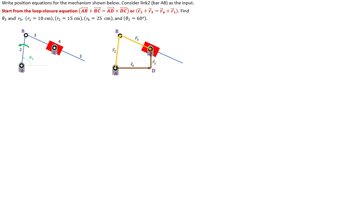 Solved Question #3 Write position equations for the | Chegg.com
